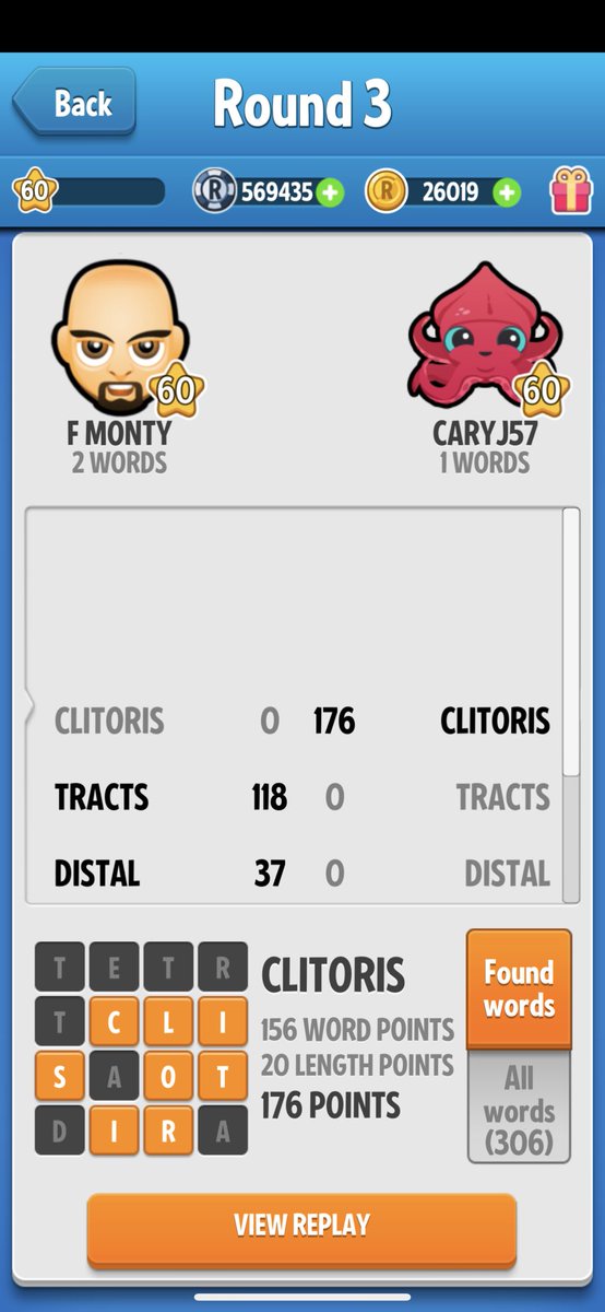 Hoosier Daddy (Parody) on Twitter: "Playing a variation of Ruzzle where you swipe only words ...