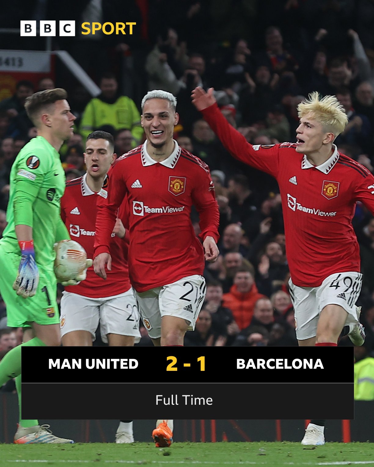 BBC Sport on Twitter: "Manchester United win a titanic tussle between the two fallen giants ...