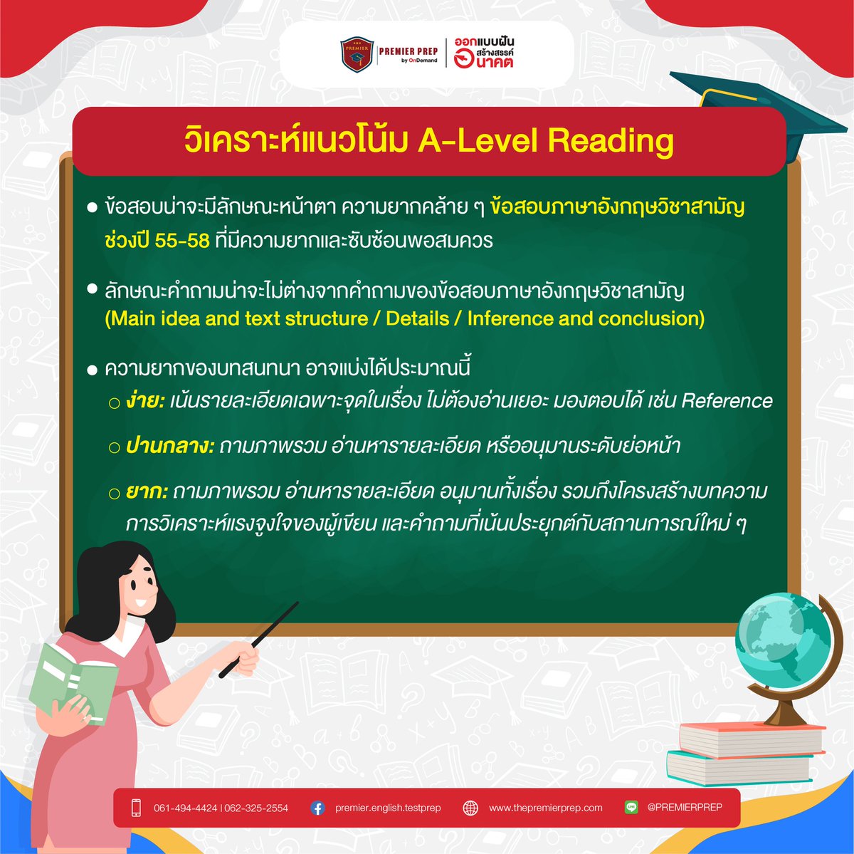 Premier Prep on Twitter: "วิเคราะห์แนวโน้มข้อสอบ A-Level ภาษาอังกฤษ แต่ ...