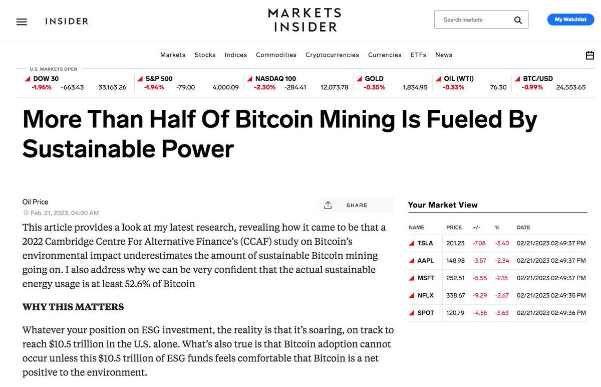 Daniel Batten on Twitter: "News is getting around https://markets.businessinsider.com/news ...