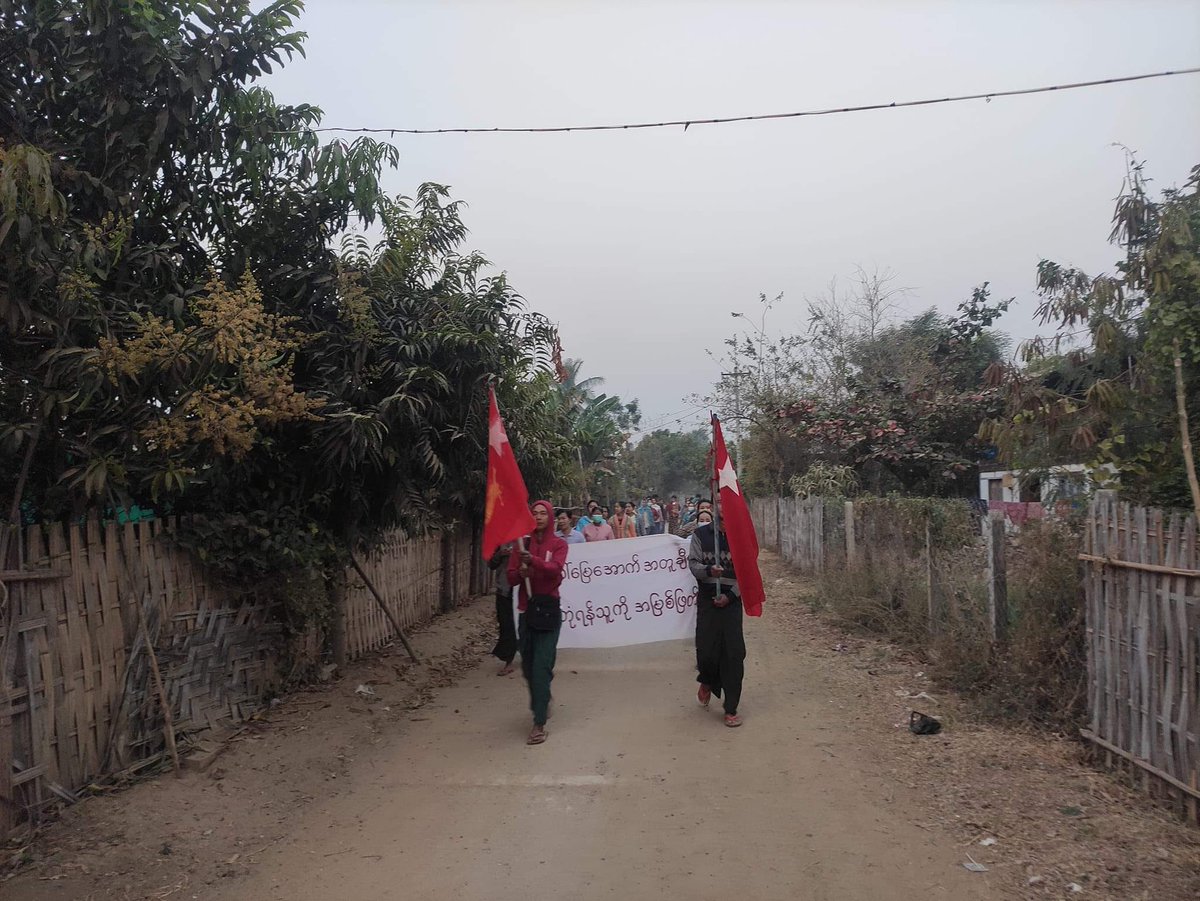 Khit Thit Media On Twitter ယင်းမာပင်တွင် စစ်အာဏာရှင် ဆန့်ကျင်ရေး မြောက်ခြမ်း သပိတ်အင်အားစု ခ