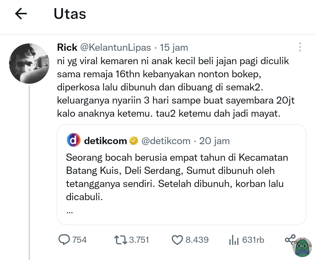 Tanyarl ㅡ 🚫 Rep OOT/JUALAN/LINK AFF on Twitter: "Guys udh lihat ini belum?? kasihan banget ...