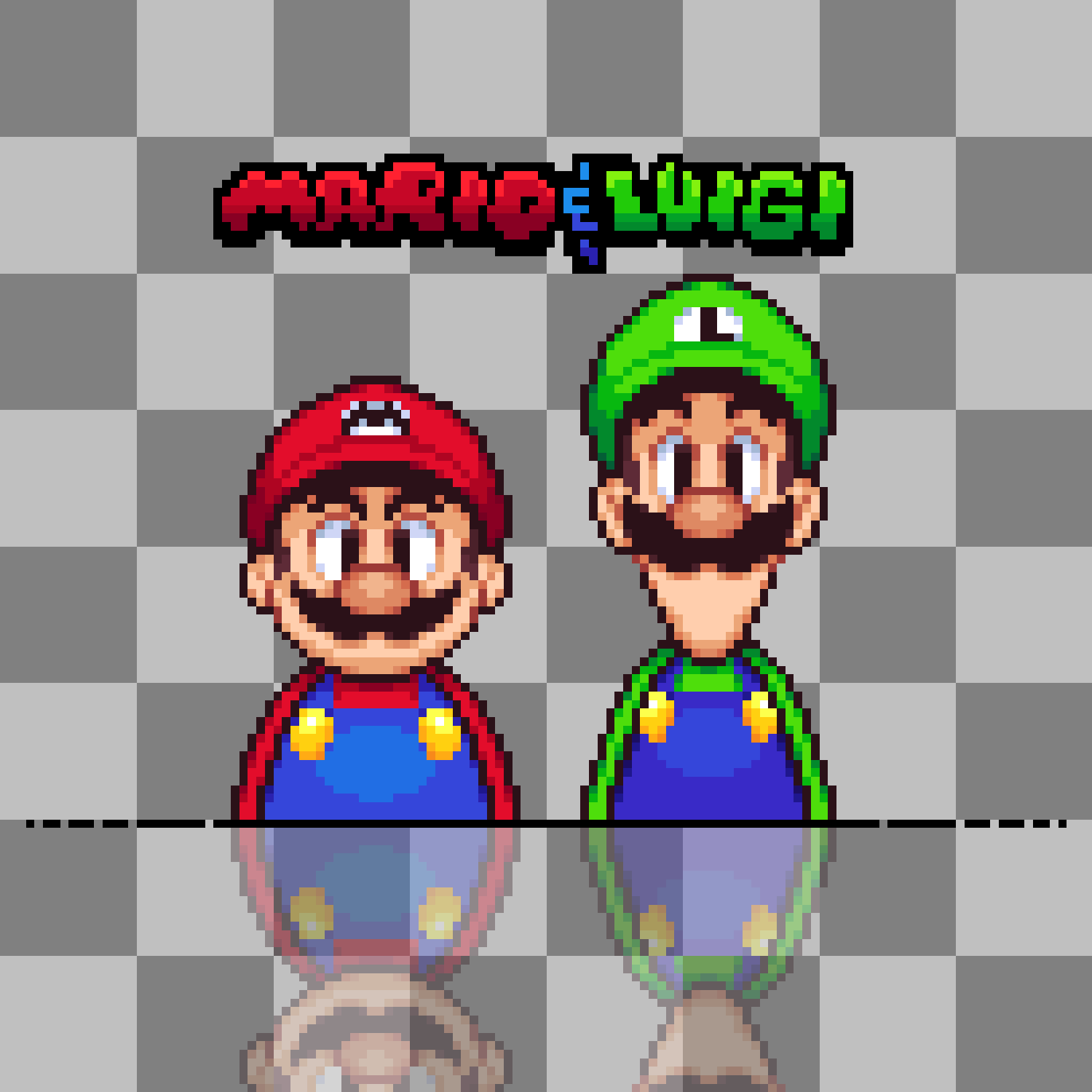 Super Mario Logo Pixel Art