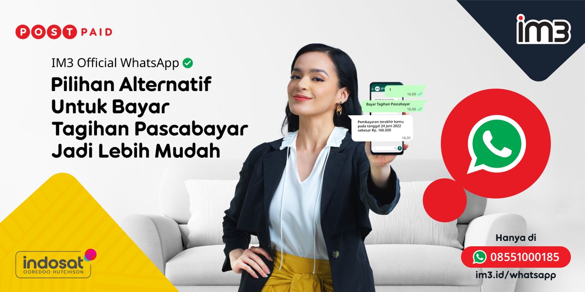 Indosat Care on Twitter: "Pelanggan IM3 Postpaid, gak perlu bingung lagi buat bayar tagihan ...