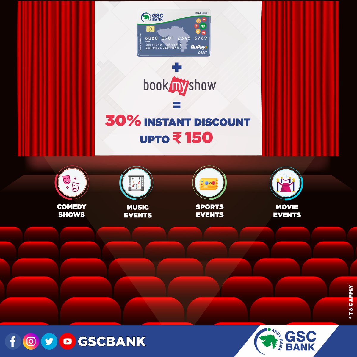 GSCBank on Twitter: "This weekend head to your nearest Theaters as your GSC Bank Debit Card ...