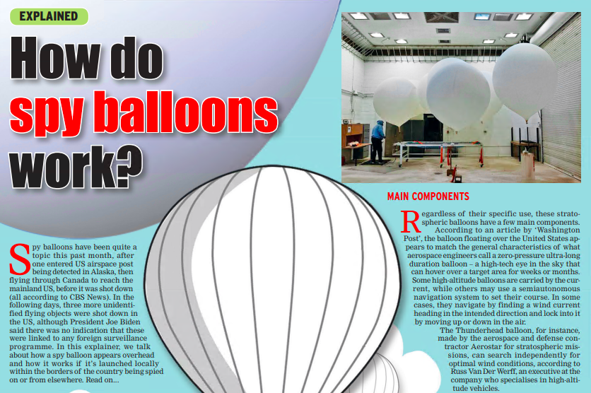TOI Student on Twitter: "Ever wondered how #spyballoon works? Or how its launched (locally ...