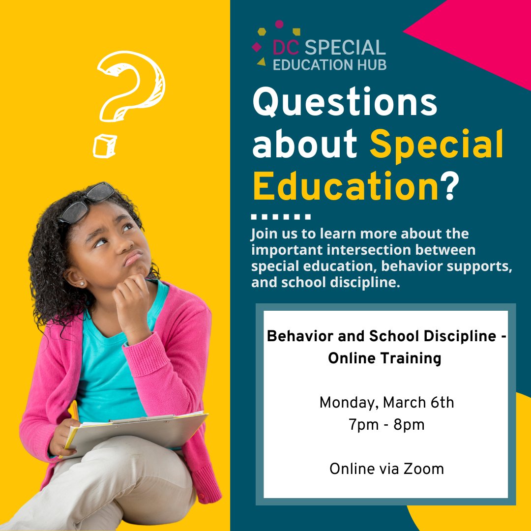 DC Special Education Hub on Twitter: "Join us to learn more about the ...