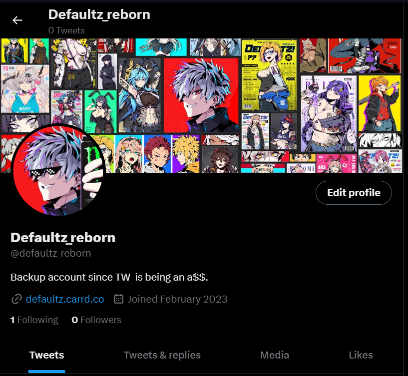 Defaultz 🎨 Digital Artist on Twitter: "๋Just finish setting up my backup account @defaultz ...