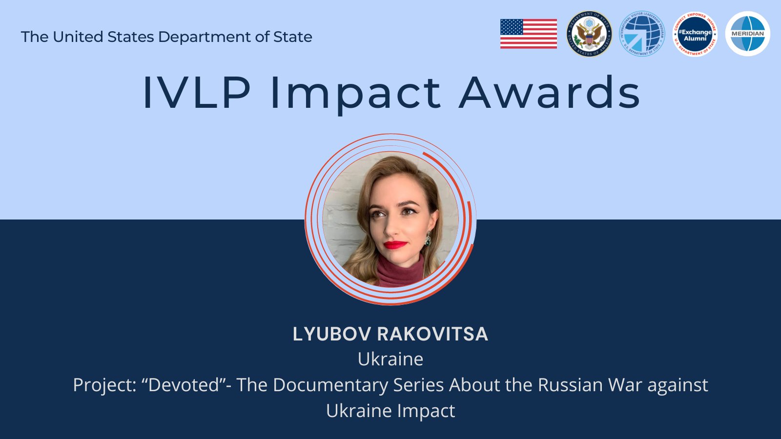 IVLP on Twitter: "Through the #IVLP Impact Awards, Lyubov Rakovitsa, an IVLP exchange alumna ...