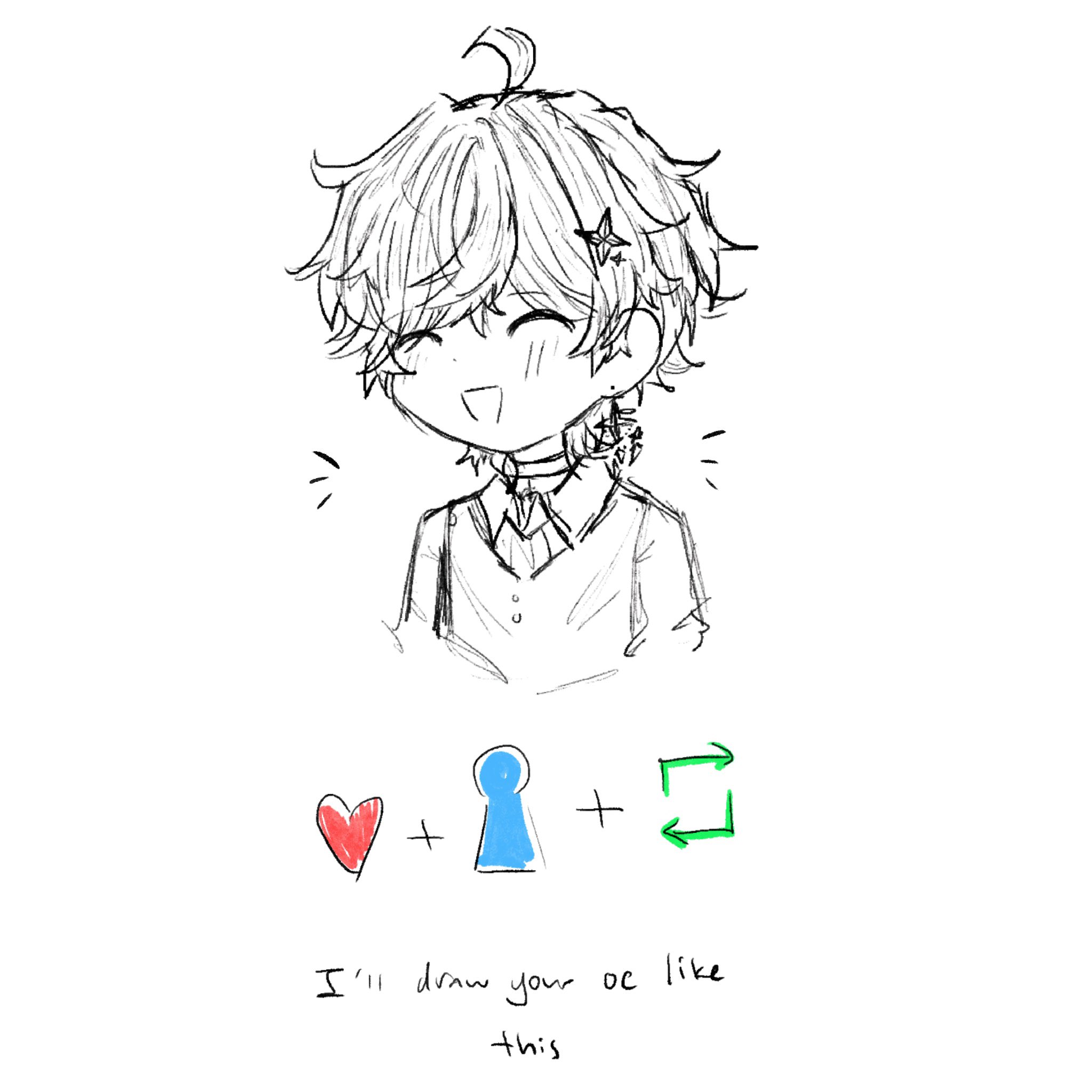 Anime Kid Base With Hair