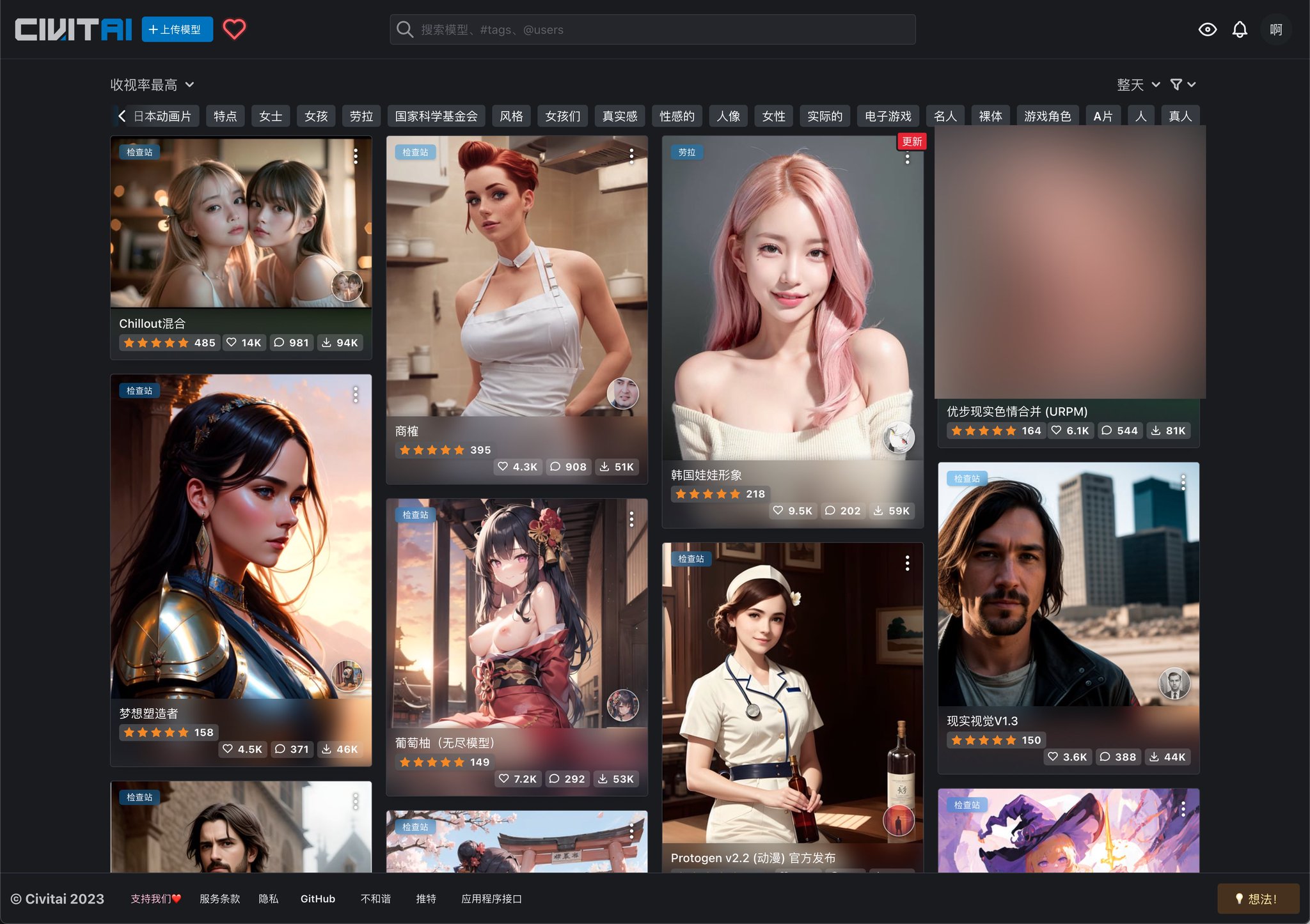 ahhhhfs on Twitter: "Civitai-AI作品生成模型共享中心 可以查看AI图片作品🐒 各种图片都有🐒 👉 https://t.co/DI7w57uoNH https ...