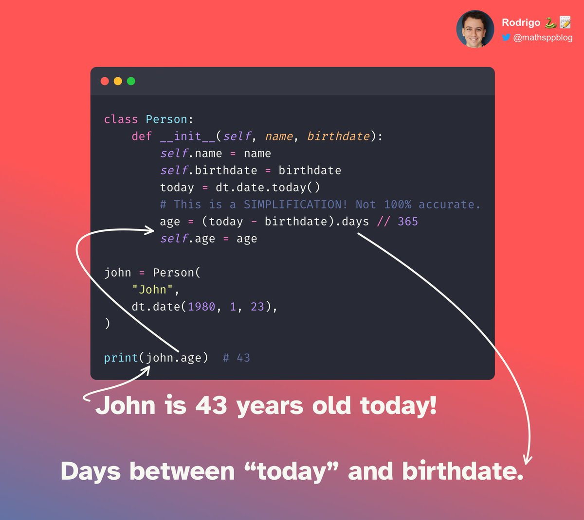 Python 🐍 developers can use `property` to supercharge their classes. 🚀 ...