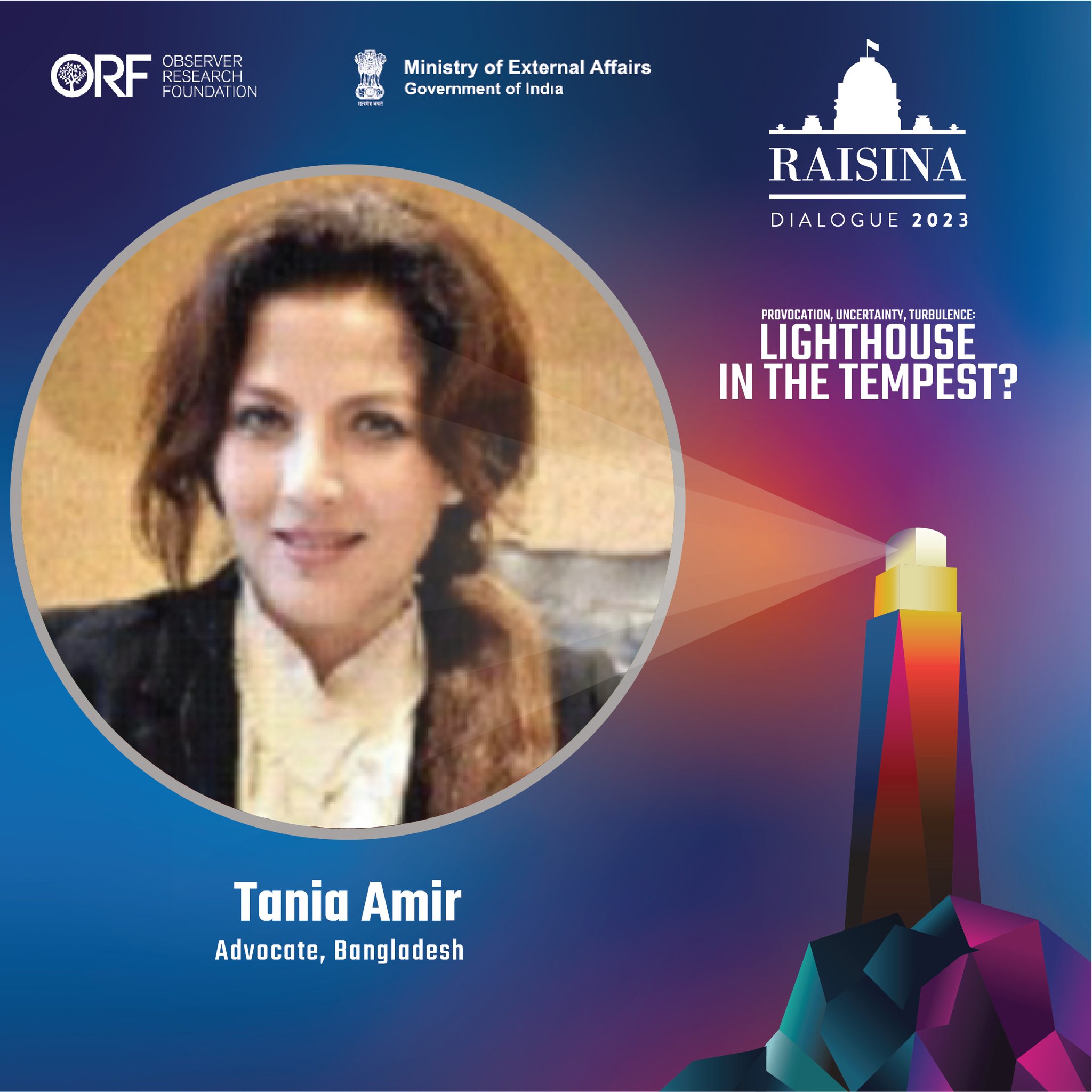 Raisina Dialogue on Twitter: "Tania Amir, Advocate, Bangladesh will speak at the # ...