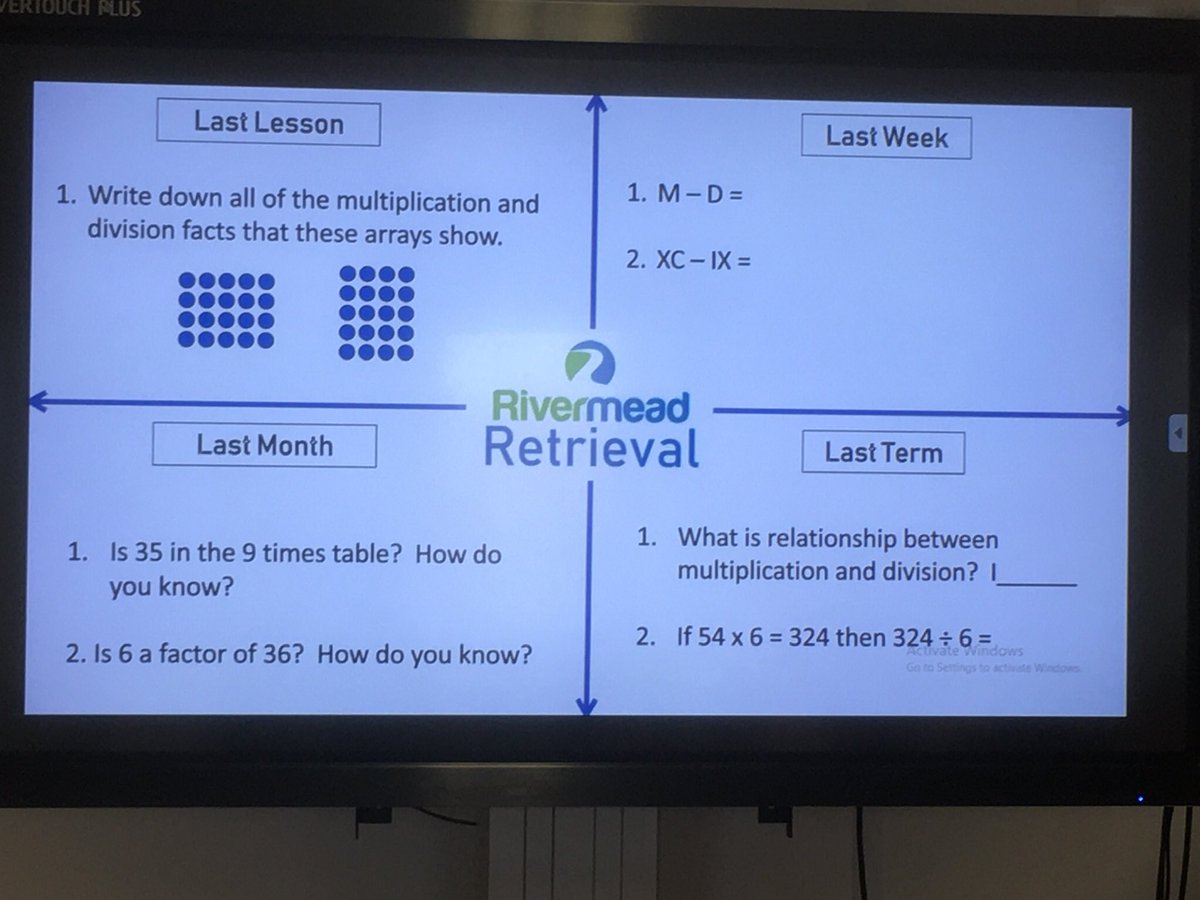 Rivermead School on Twitter: "Rivermead Retrieval practice in action"
