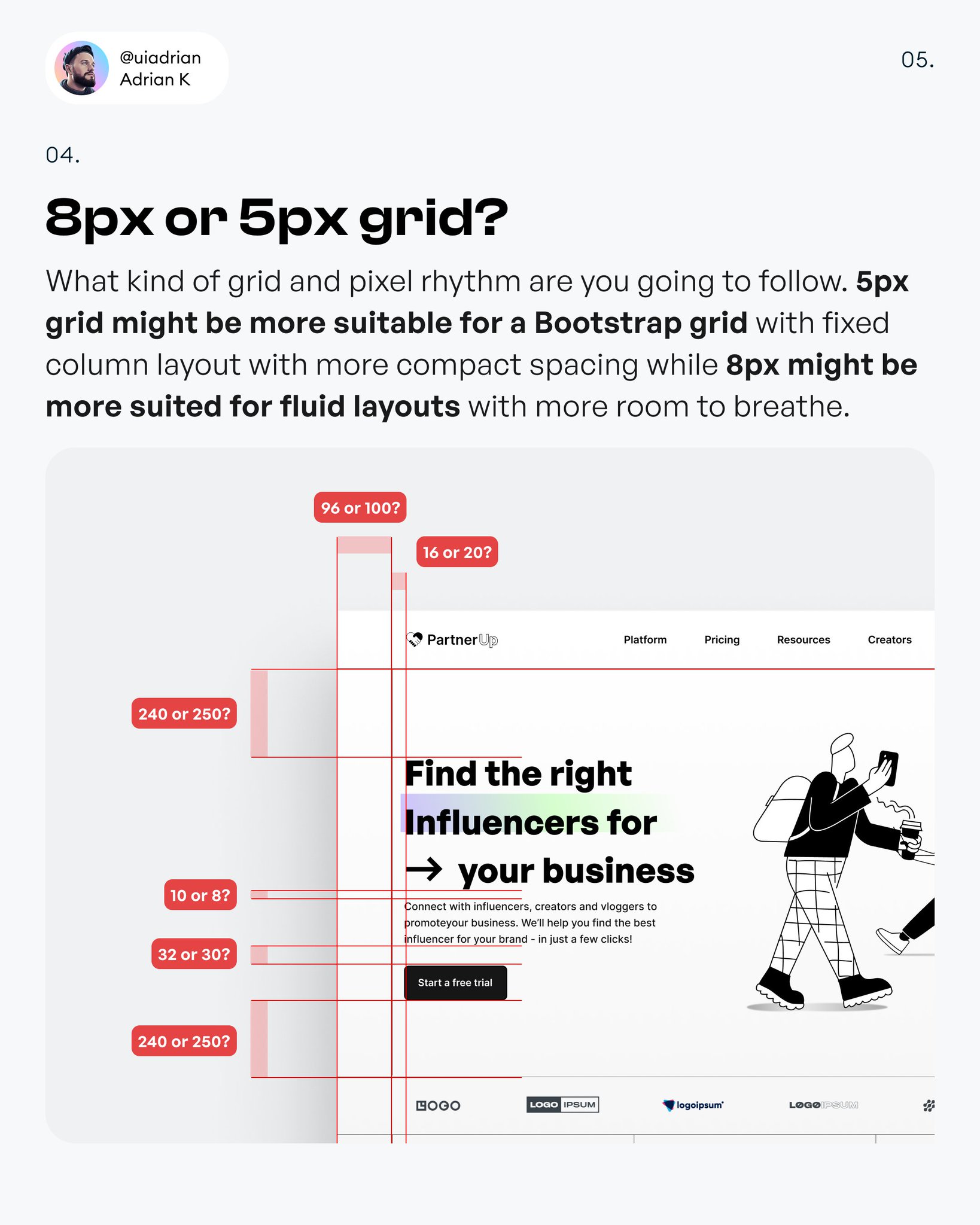 UI Adrian on Twitter: "4. 8px or 5px grid? https://t.co/4EvZmfoKOO" / Twitter