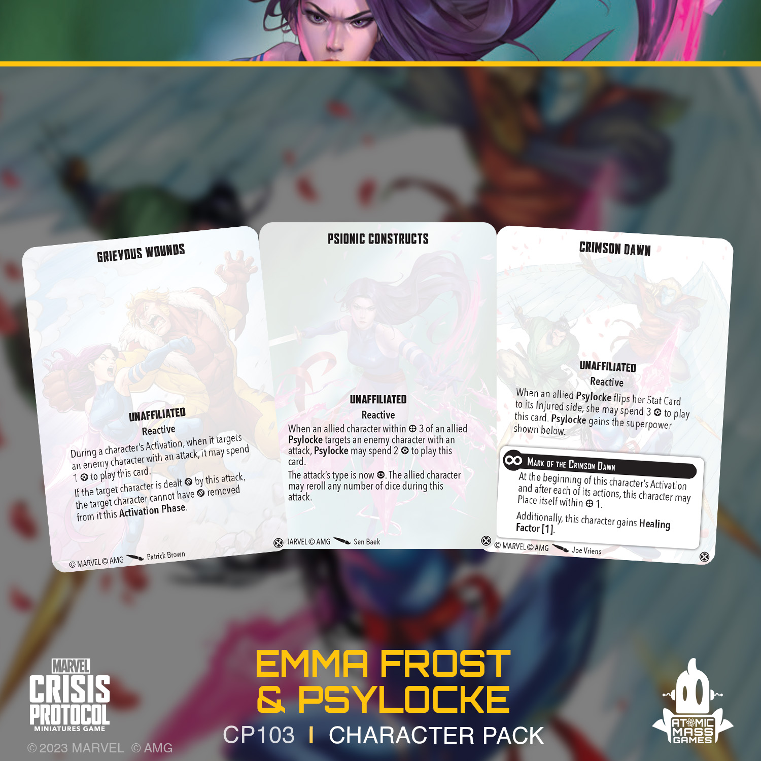 Emma Frost And Psylocke Marvel Crisis Protocol Amg 3 Comprar Marvel ...