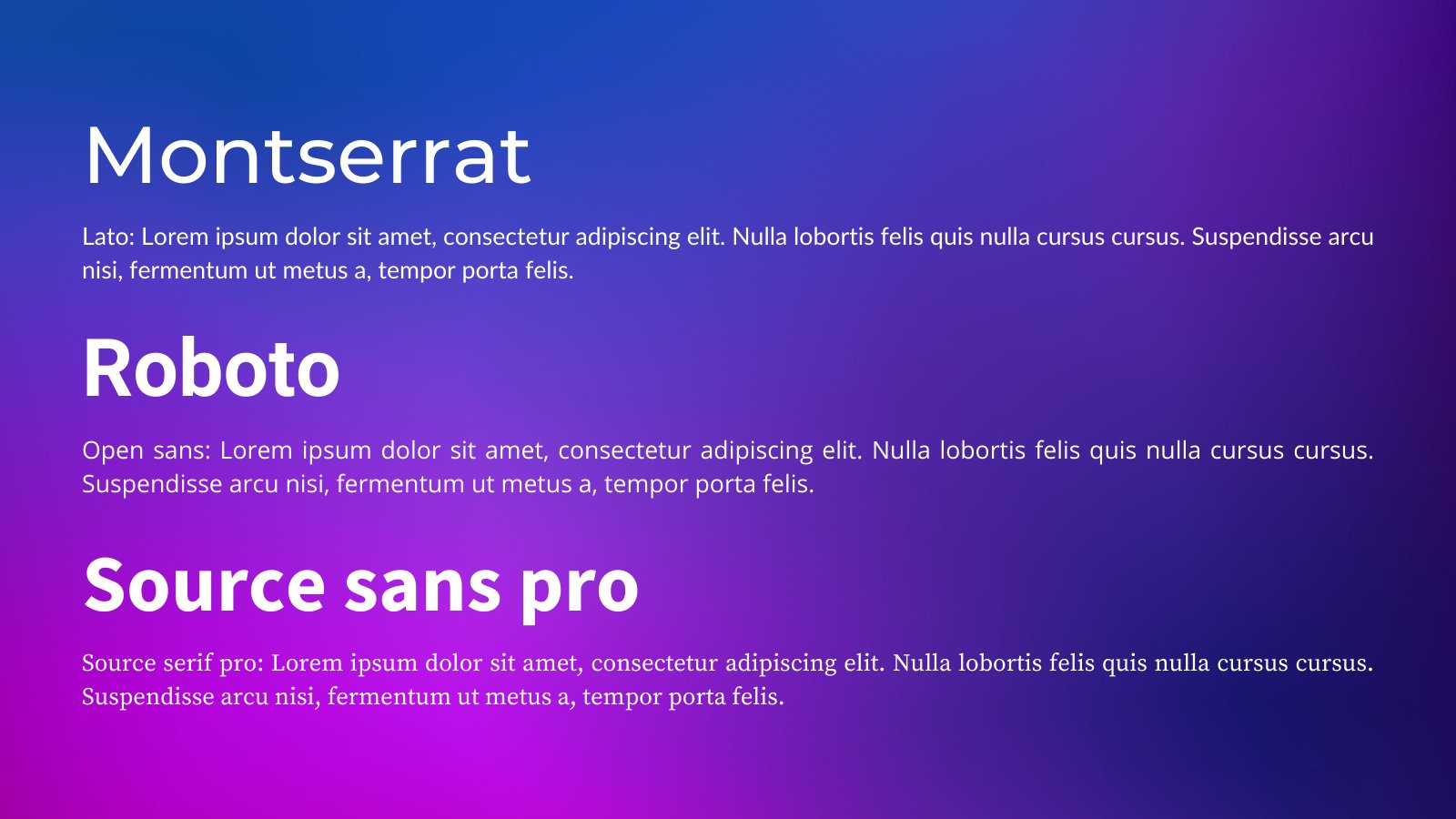 Olesia Nikulina on Twitter: "#3 • Montserrat (h) + lato (b) • Roboto (h) + open sans (b ...