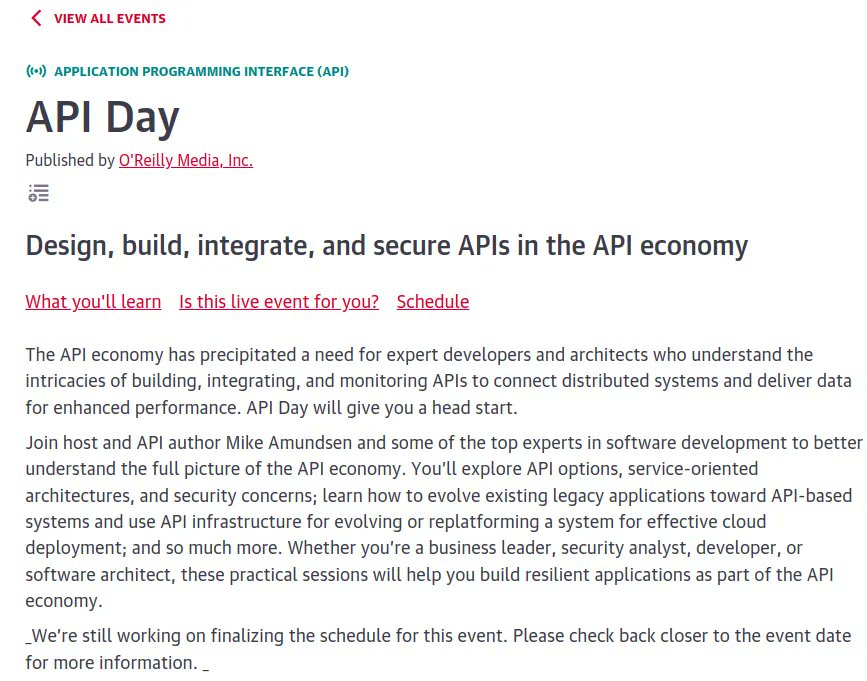 Mike Amundsen @mamund@mastodon.social on Twitter: "PI Day -- API Day (Mar-14) w/ @OReillyMedia ...
