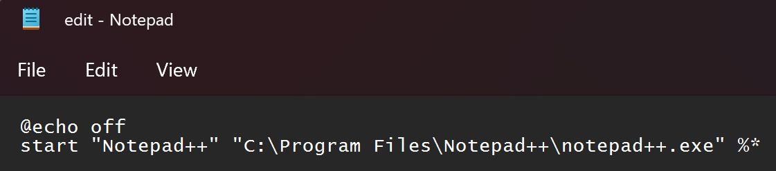 Barnacules Nerdgasm ™️ on Twitter: "For nostalgia reasons I renamed my shortcut CMD to edit.cmd ...