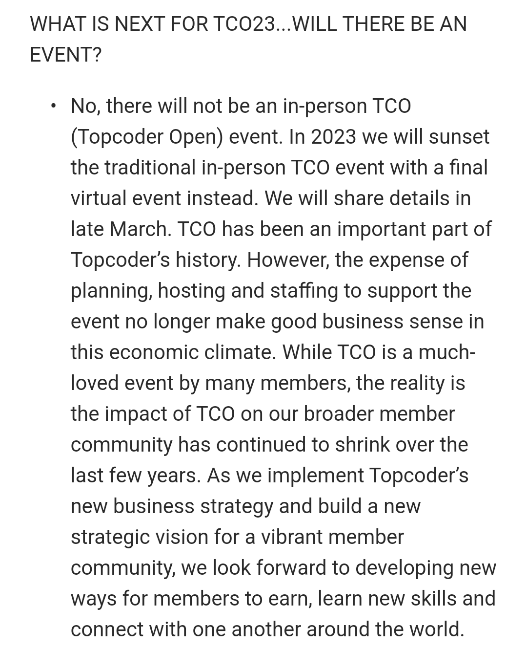 Jonathan Irvin G @ SGDQ 2023 on Twitter: "In the @Topcoder Community Town Hall today, it was ...