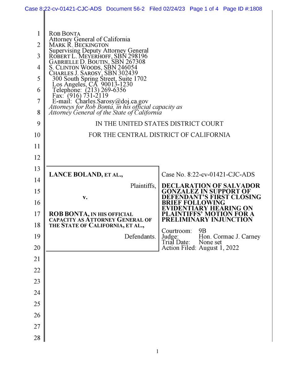 Rob Romano on Twitter: "Declaration of Salvador Gonzalez in support of defendant's first closing ...