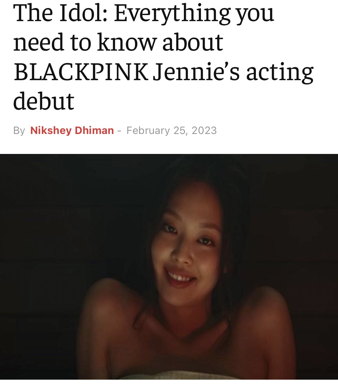 kenji 𓅓 on Twitter: "Jennie Kim to play part of bisexual girl in The Idol "Jennie's role in The ...