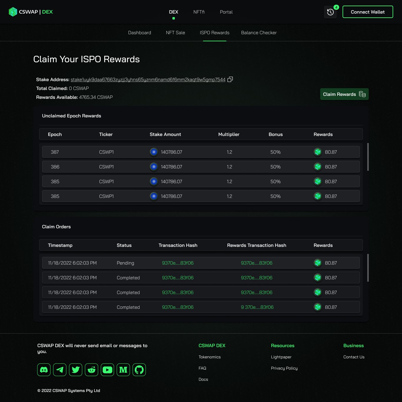 CSWAP | DEX on Twitter: "@RandyDonahoo Interactive! Coming soon 👀 https://t.co/RaHec275gs" / Twitter
