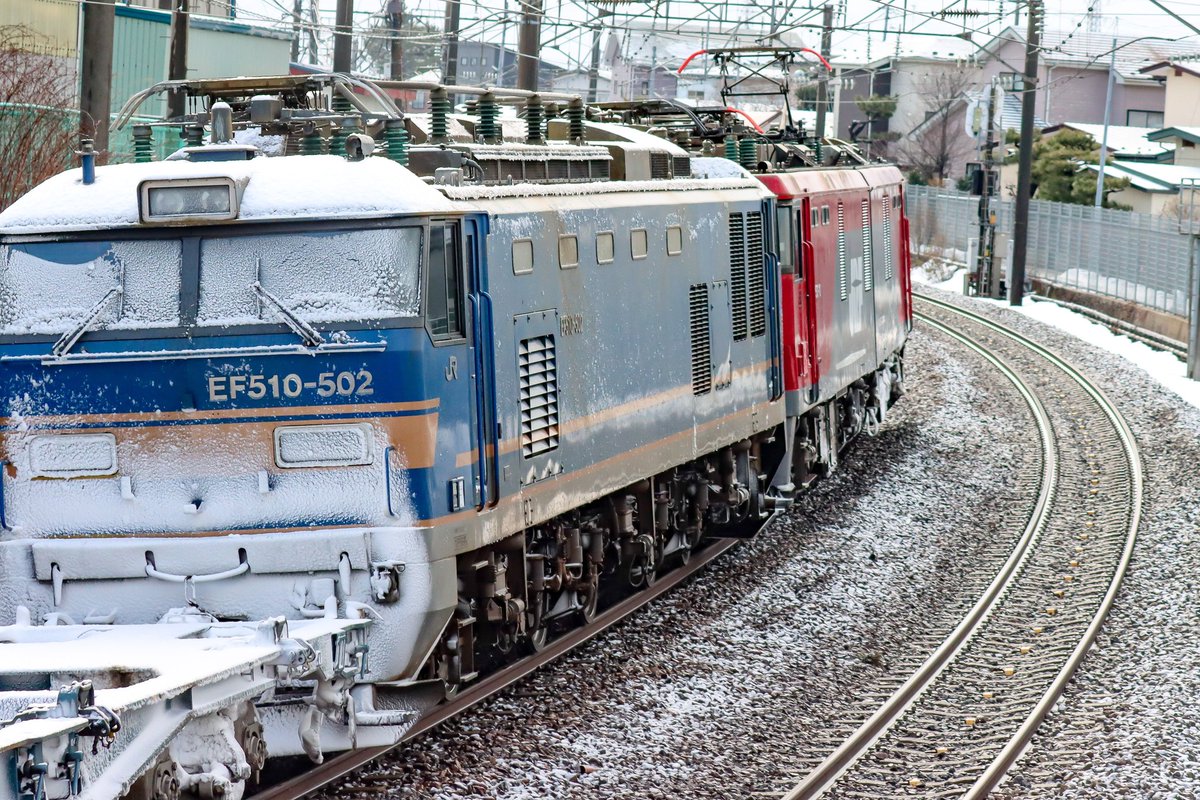 ザキてつ on Twitter: "おはようございます。 1658レ EH500-10 コキ牽引 EF510-502ムド付でした MFだったけど何とか🟦ゴトー撮れました😅"