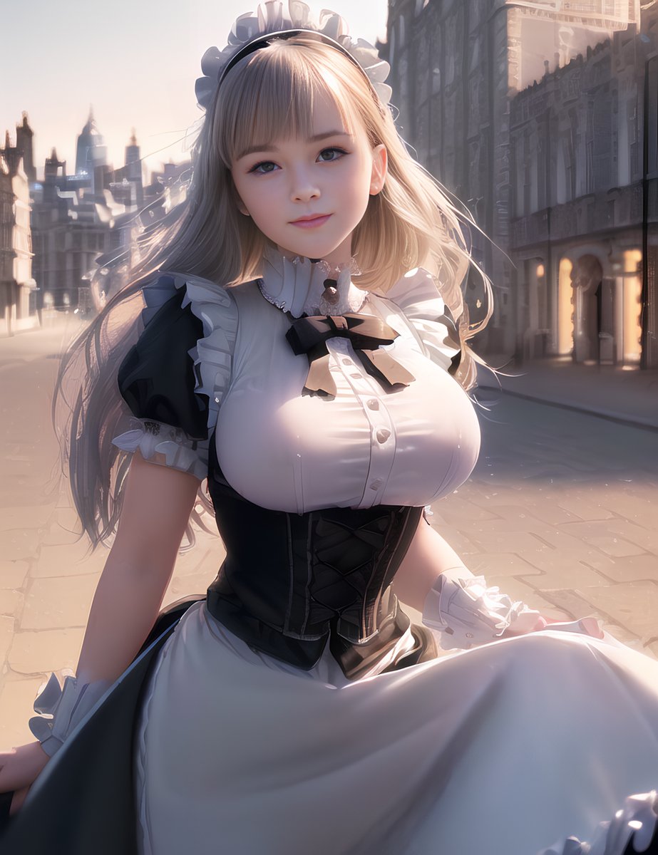 Fratchenn / AISHE II on Twitter: "maid, blonde hair, cityscape, #AI #stablediffusion #AIart # ...