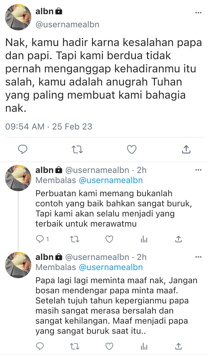 naw on Twitter: "Nama yang indah papa dan papi binu berikan."