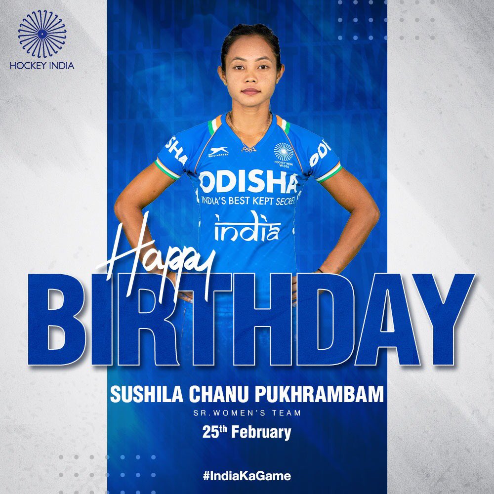 Hockey India on Twitter: "Join us in wishing Sushila Chanu Pukhrambam, Midfielder of the Indian ...