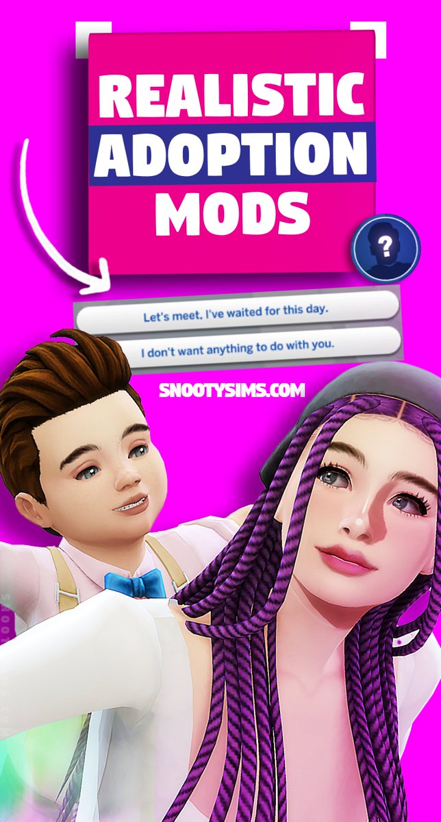 SnootySims on Twitter: "These adoption mods are going to be perfect with the growing together ...