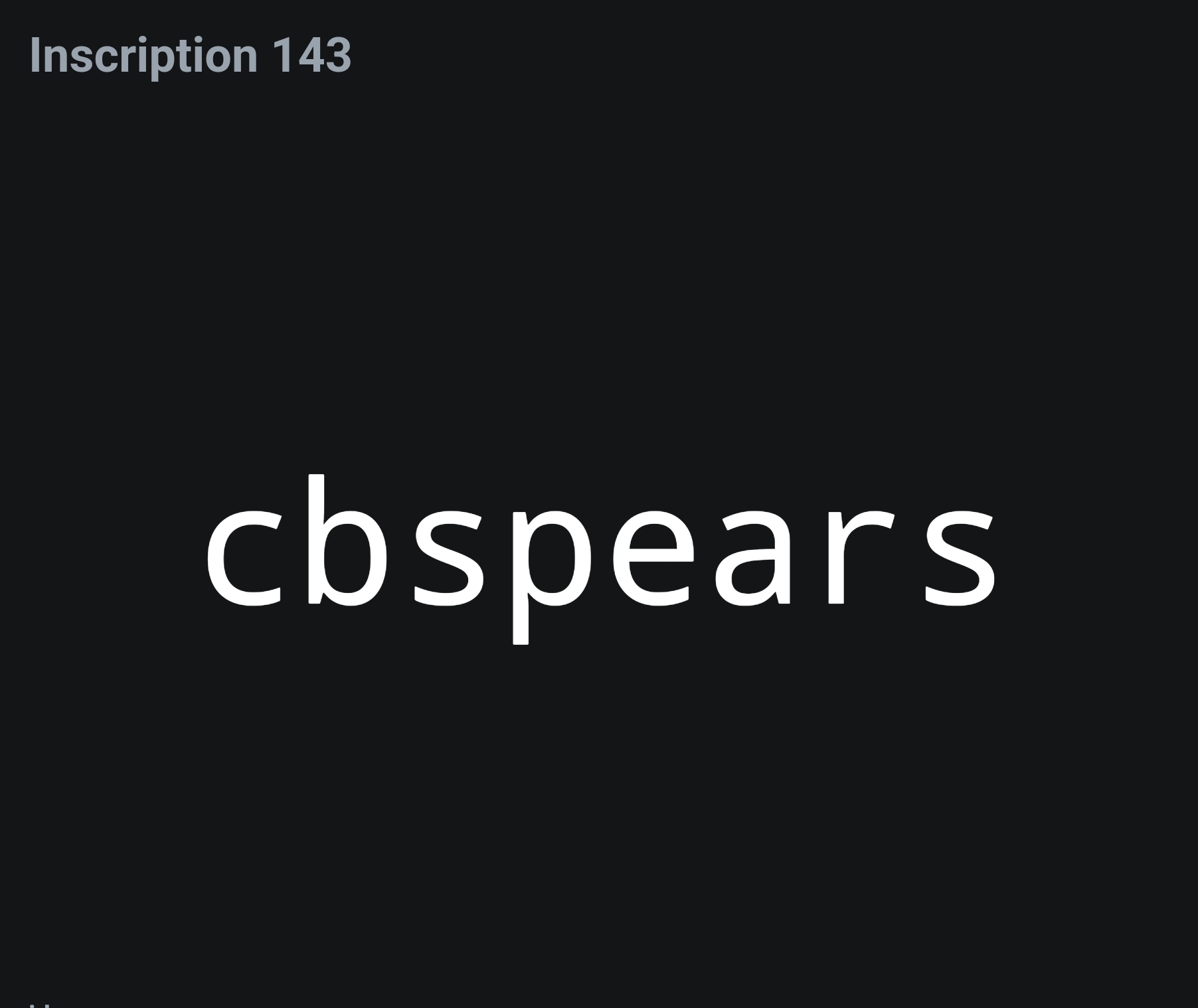 cbspears ⛏⚙️ on Twitter: "@sats_names @Psifour Does this count https://t.co/s7rWDlZHQz" / Twitter