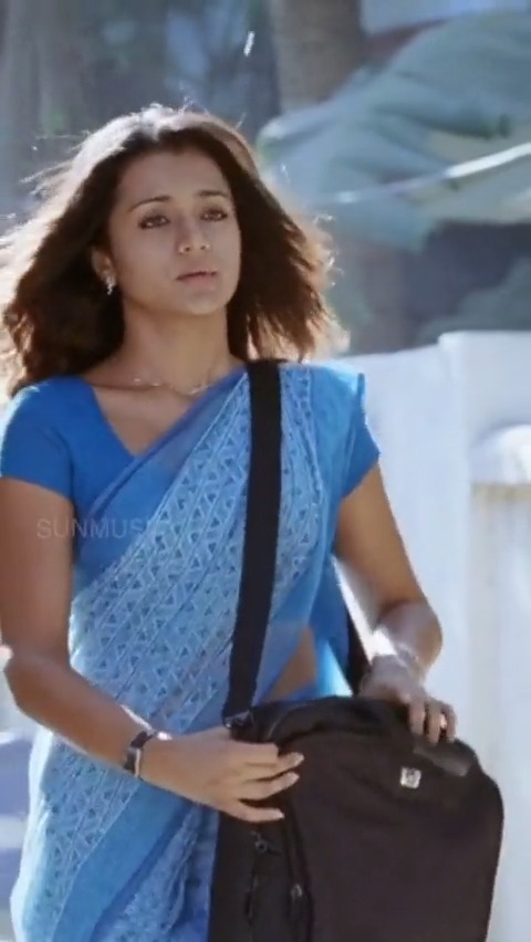 Trisha In Vtv In Saree Stills