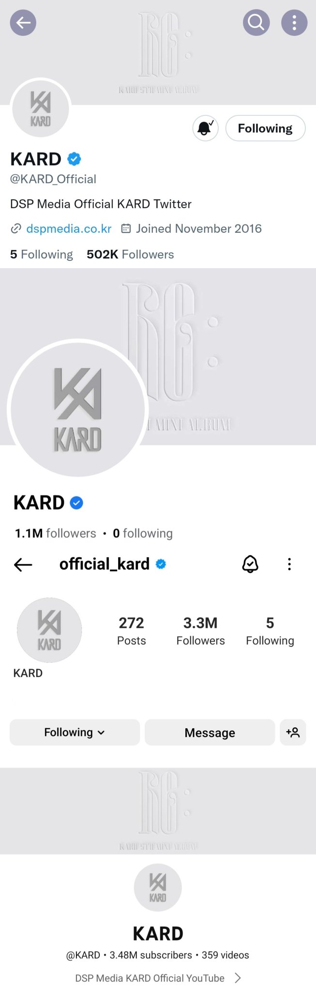 ♥︎ HIDDEN KARD THAILAND on Twitter: "「SNS 」ช่องทางการติดตามผลงานหลักของ #KARD 🩵twitter : @KARD ...