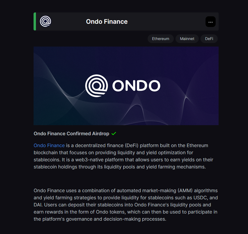 Big Potential Airdrop 🪂🤯 Introducing Ondo Finance!!! @OndoFinance is a ...