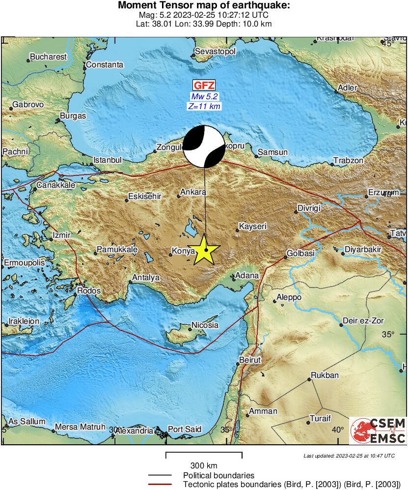 Pontic Mountains Physical Map