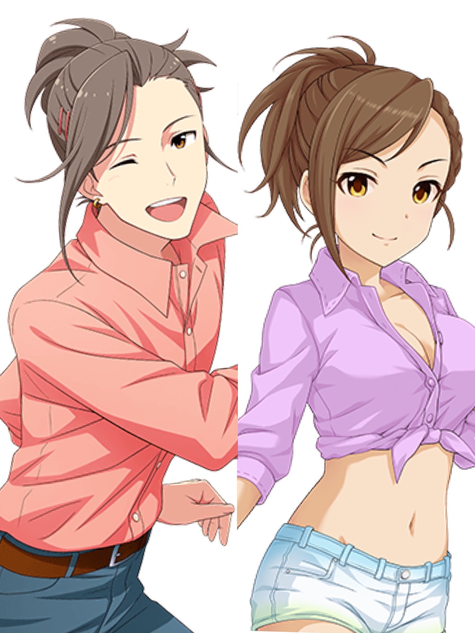 izzy on Twitter: "rena and minori’s designs being similar (lmao) https://t.co/JyKCiQN7wH" / Twitter