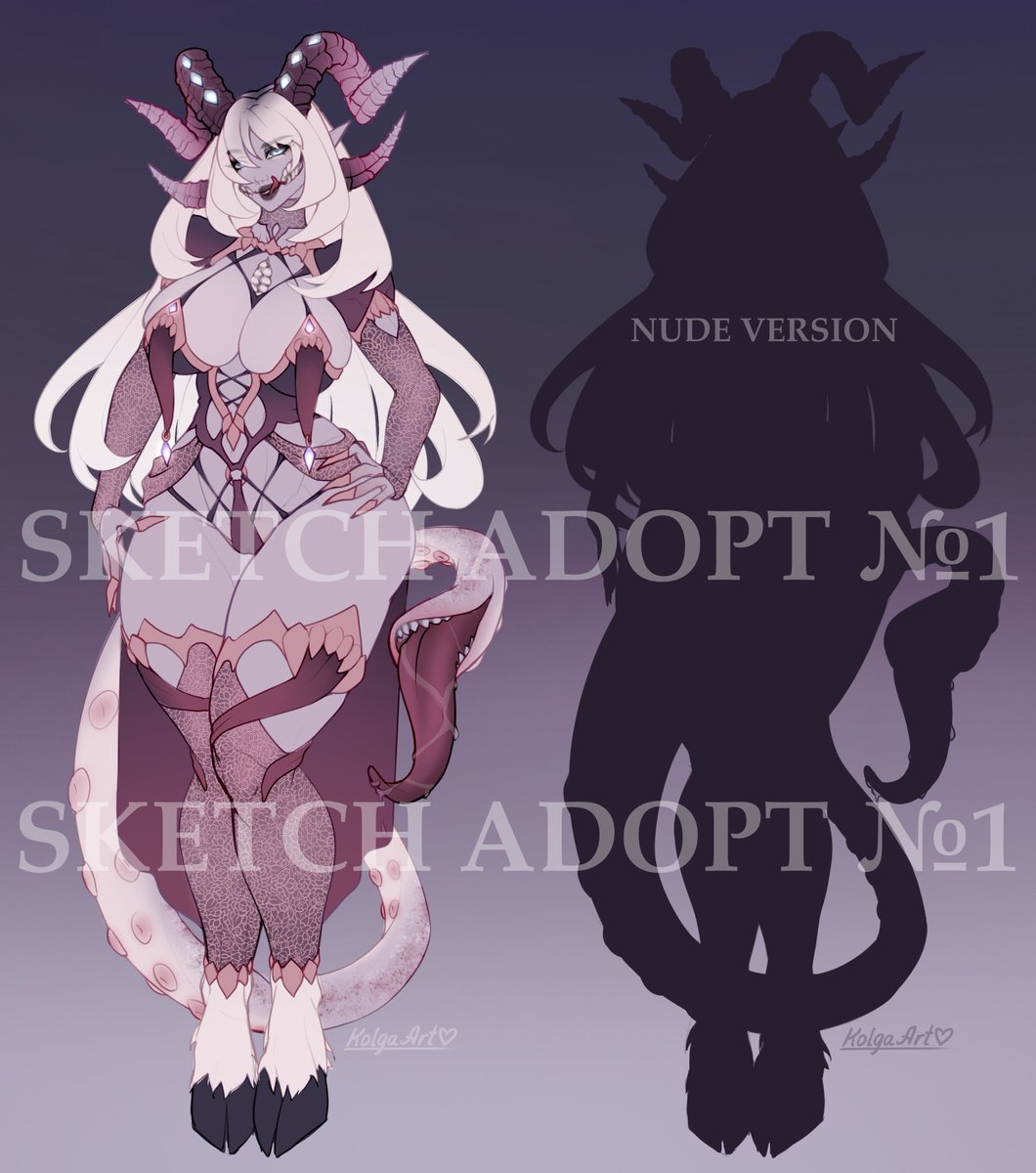 KolgaArt🔞 on Twitter: "The Demon of Gluttony!🖤🍴 SB $50 min $5 AB $300 The winner will receive ...