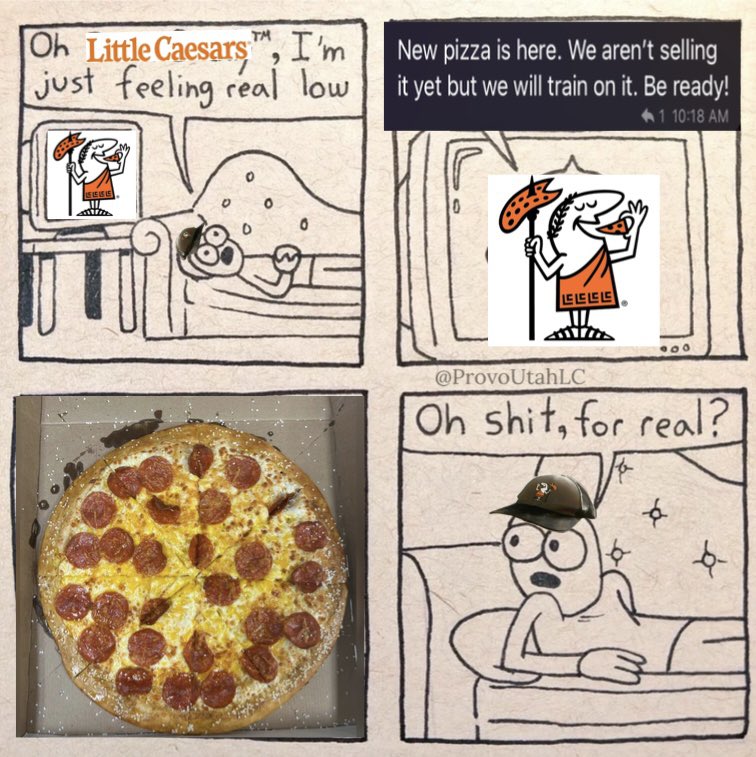 Little Caesars Pizza Memes Dilbert And The Little Caesars Mascot