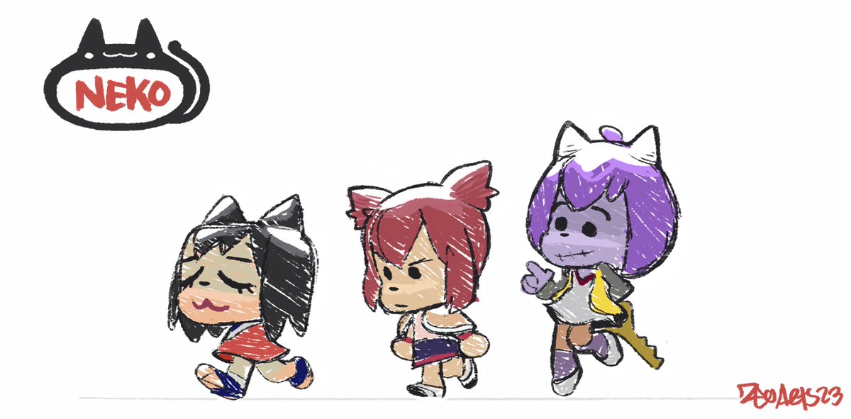 「The Neko Team My brush: https://t.co/eFe」|ZEOARTSのイラスト