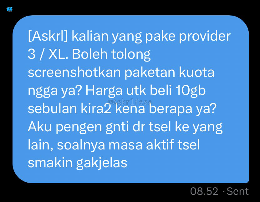 Askrlfess on Twitter: "[Askrl] tolong dong, sender pengen ganti simcard ...