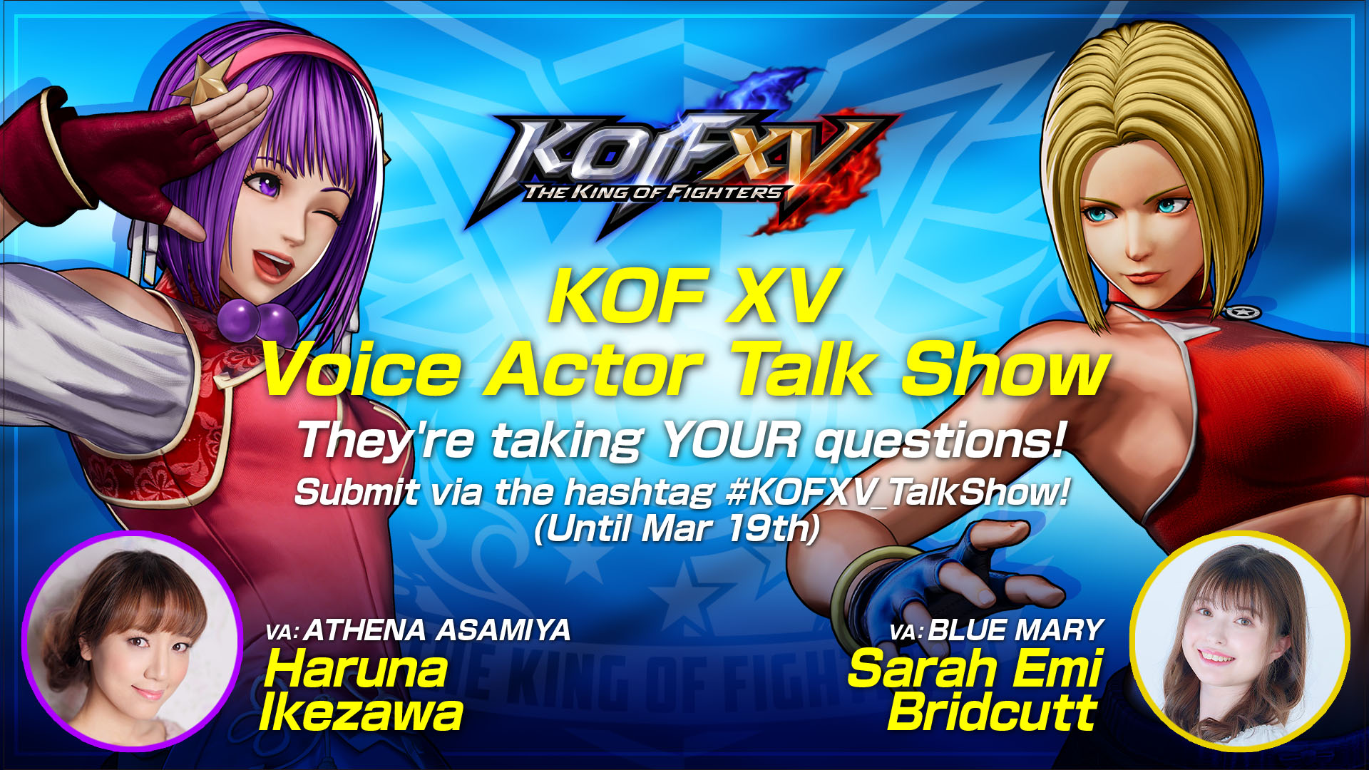 SNK GLOBAL on Twitter: "【EVO Japan 2023 SNK Booth】 Haruna Ikezawa and Sarah Emi Bridcutt want to ...