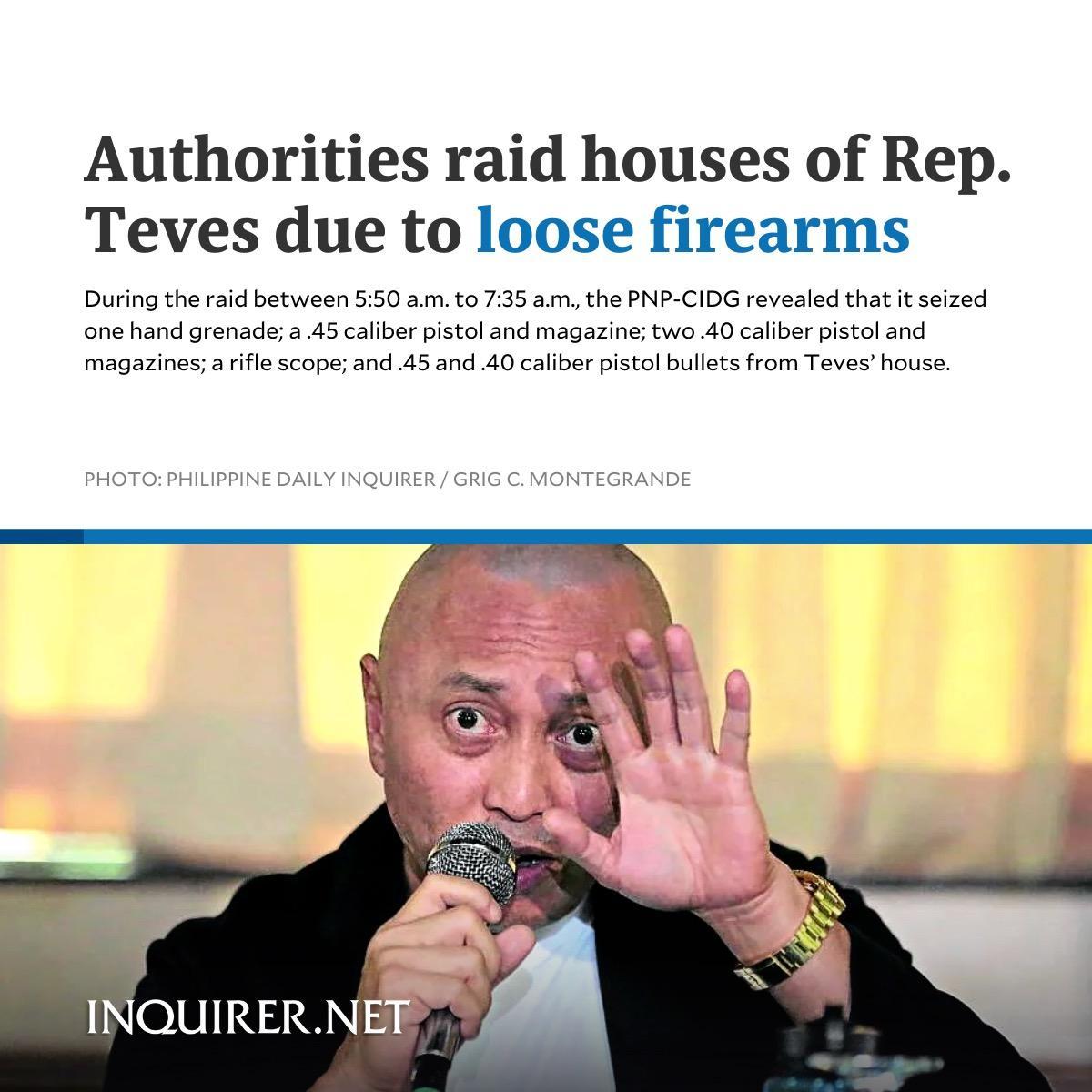 Inquirer on Twitter: "Negros Oriental 3rd District Rep. Arnolfo Teves, Jr. was tagged in a ...