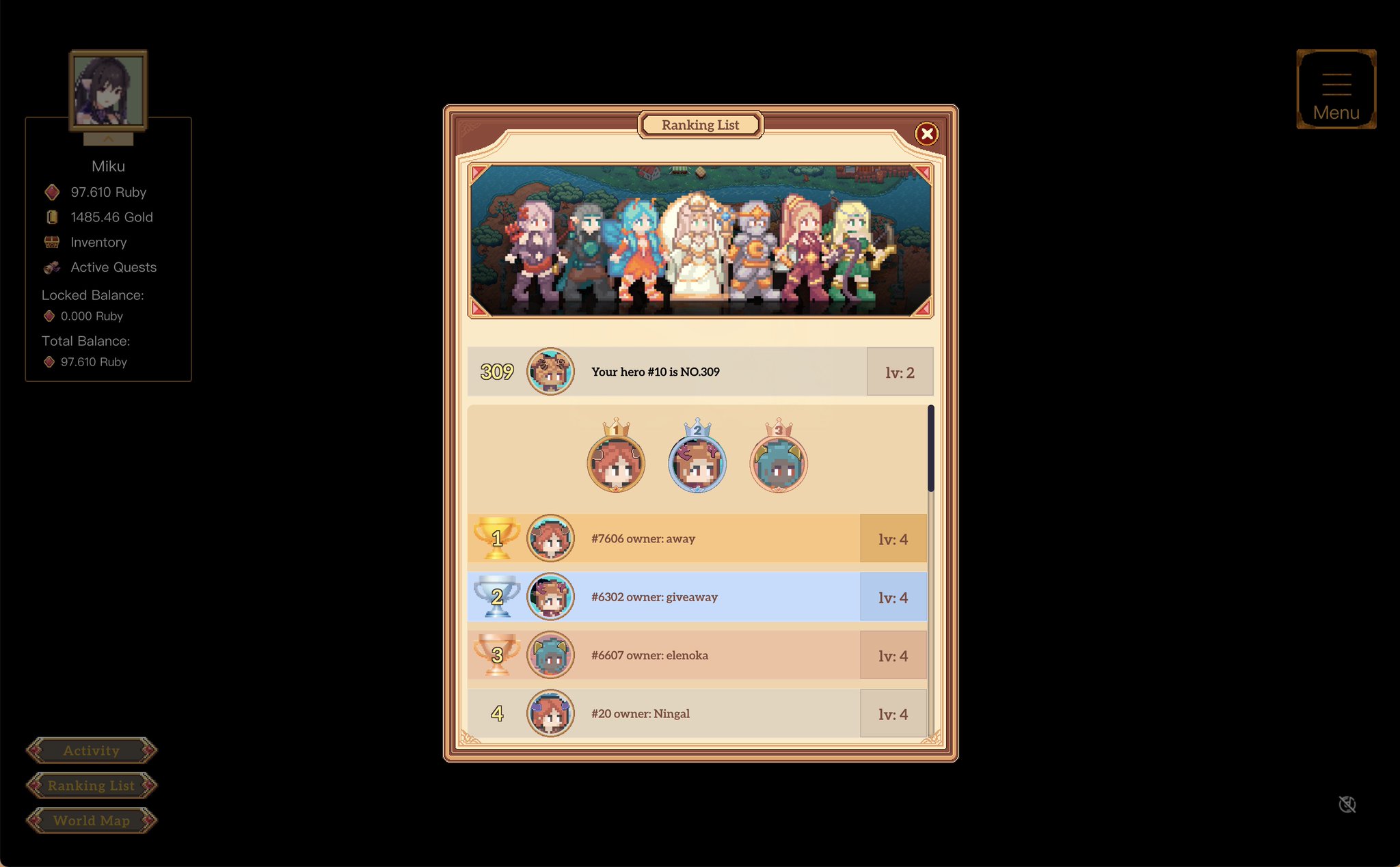 Song of Rising on Twitter: "🔥🔥🔥Hero Leveling Ranking List has been launched.Our Ranking List ...