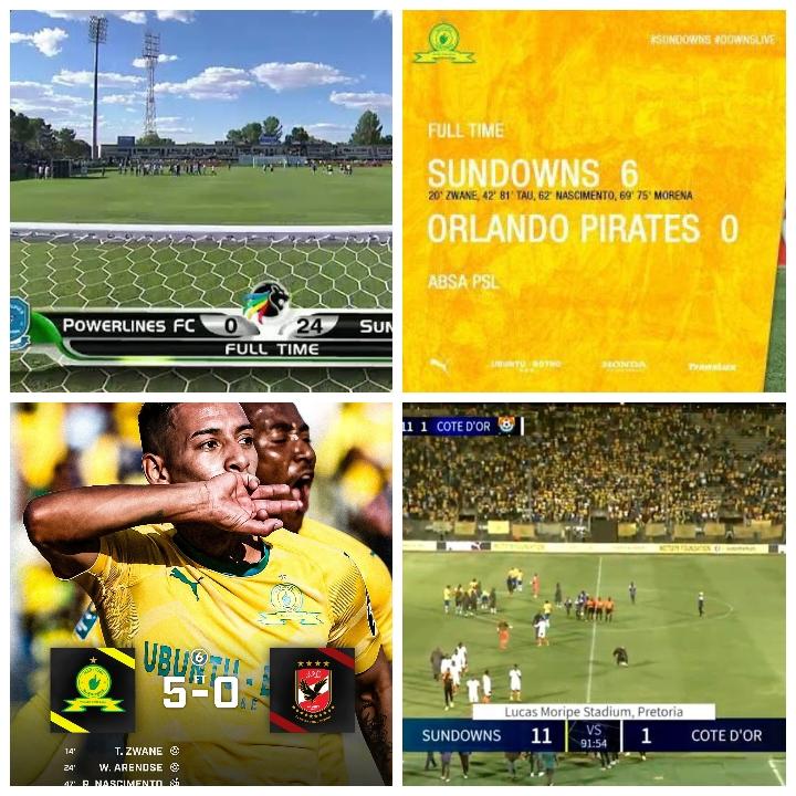 on Twitter: "RT @YELL0MAN: Sundowns 1st team to: -win the league three times in a row in SA -win ...