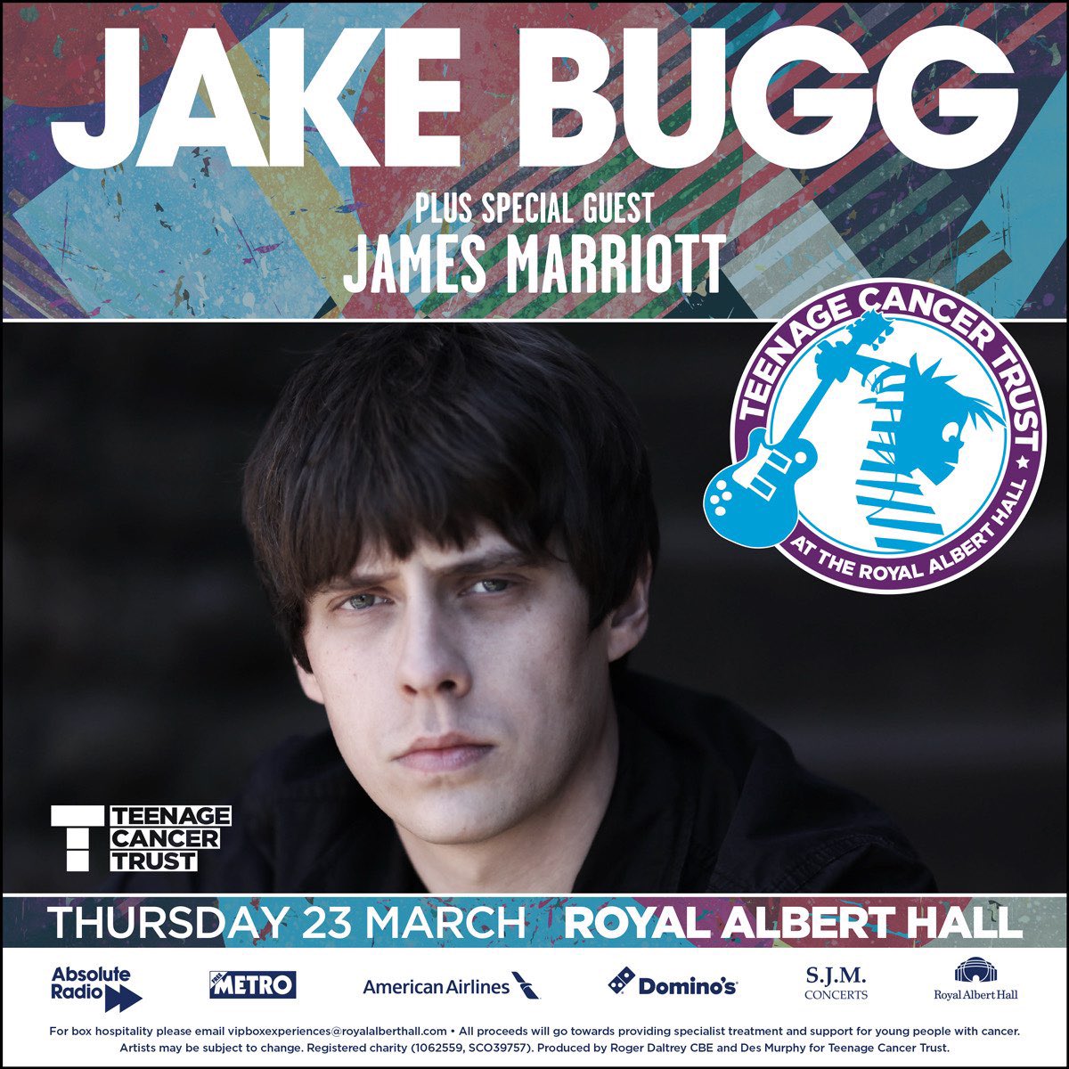 James Marriott on Twitter: "I am playing at the Royal Albert Hall for Teenage Cancer Trust! Big ...