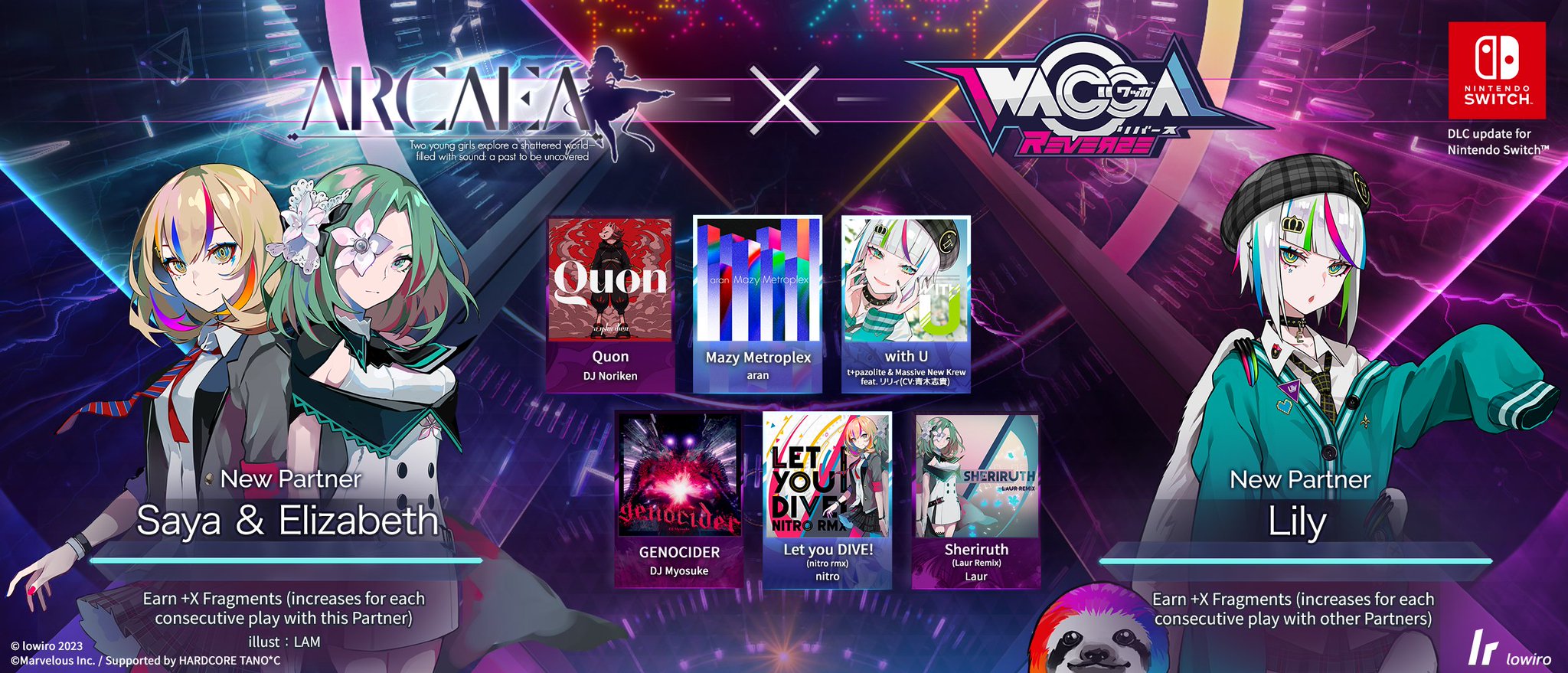 Arcaea on Twitter: "v2.0 brings the WACCA Collaboration to Arcaea for Nintendo Switch and ...