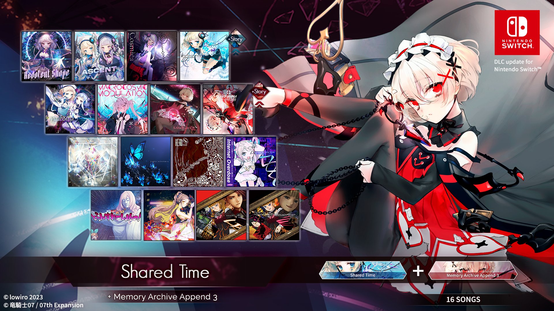 Arcaea on Twitter: "The Pack Append "Shared Time" comes to Arcaea for Nintendo Switch in v2.0 ...