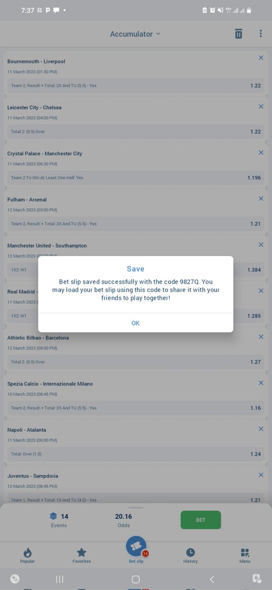 Oddsmerchant on Twitter: "RT @ShegunFunmiTips: 20 Odds on @1xBet_Eng Code: 9827Q Don't have ...